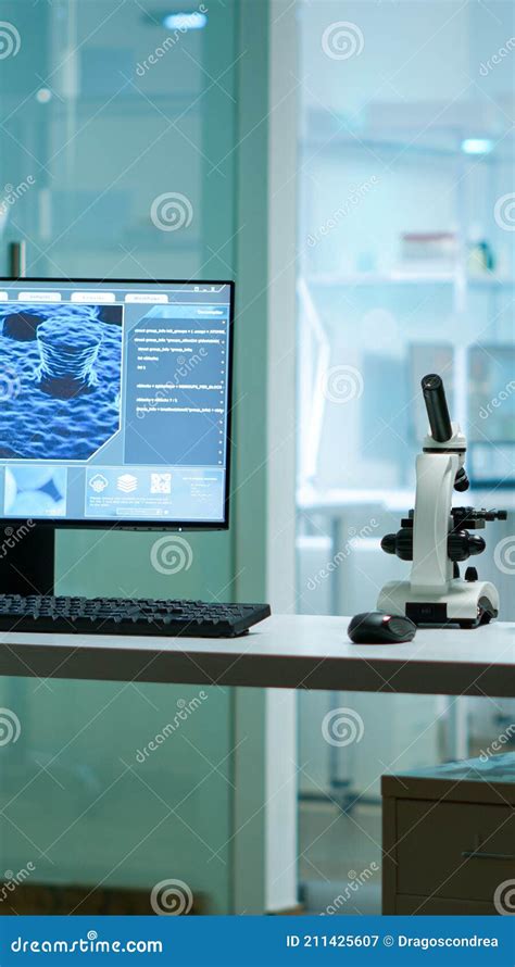 Modern Empty Biological Applied Science Laboratory Stock Image Image Of Scientific Biology