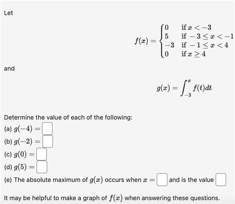 Solved Given F′′ X 5x−6 And F′ −3 6 And F −3 6 Find