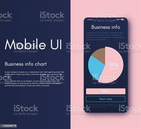 모바일 응용 프로그램 인터페이스 ui 디자인 벡터 일러스트레이션 그래프에 대한 스톡 벡터 아트 및 기타 이미지 그래프