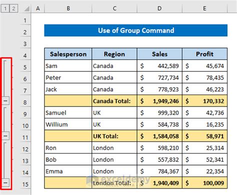 how to group rows in excel using the expand or collapse features 5