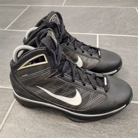 Nike Mens Hyperize Tb Black Leather Athletic Basketba Gem