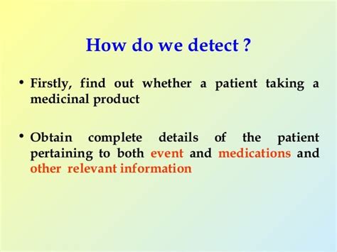 Detection Reporting And Management Of Adverse Events