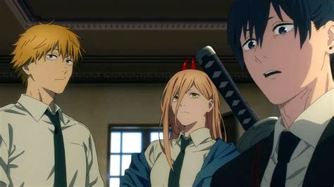 Chainsaw Man Anime Introduces Its Central Trio Denji Aki And Power