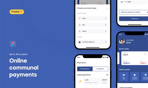 Communal Payments App UI Kit Free Design Resources