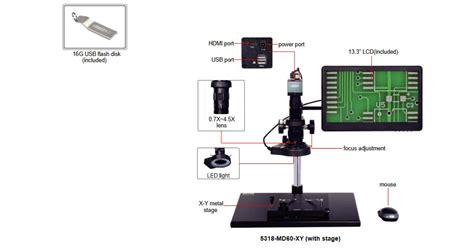 Digital Measuring Microscope Insize 5318 Series Engineering Uk