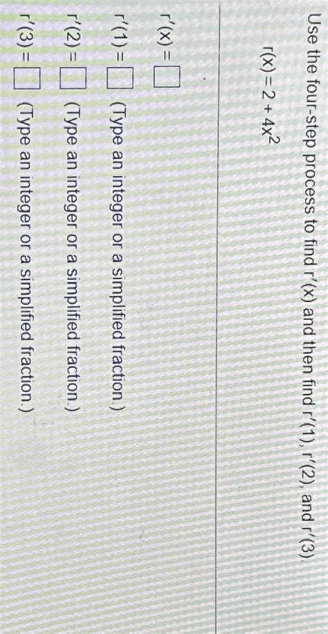 Solved Use The Four Step Process To Find R X And Then Chegg Com