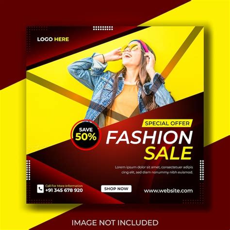 Premium Vector Fashion Sale Social Media Banner Or Social Media