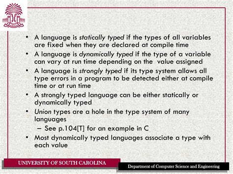 Ppt Csce 330 Programming Language Structures Chapter 5 Types