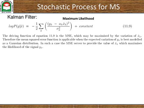 Ppt Stochastic Processes For Ms Kalman Filter Application Powerpoint