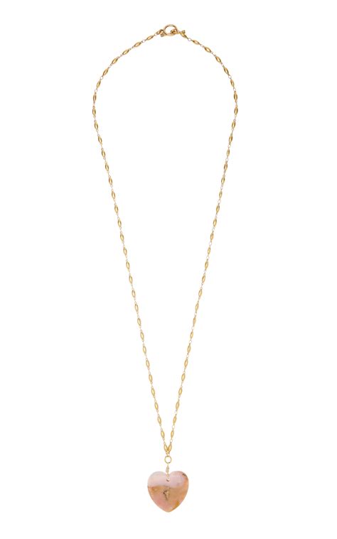 Brinker And Eliza Womens The Izzie 24k Antique Gold Plated Pink Opal