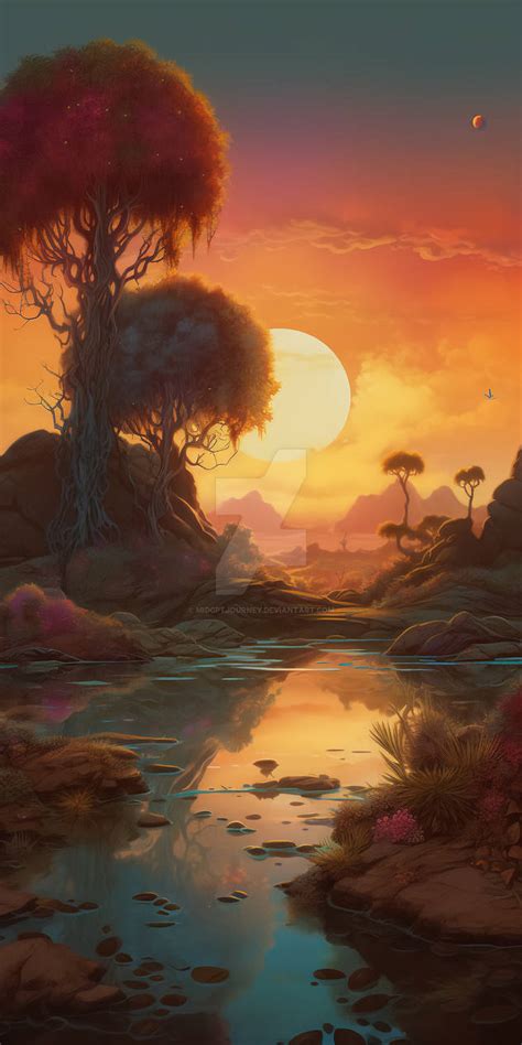 Serene Desert Oasis Fantasy By Midgptjourney On Deviantart