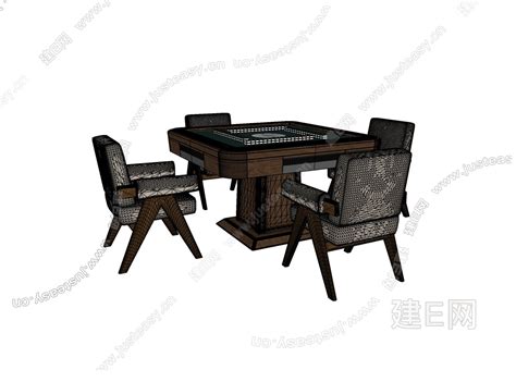 现代麻将桌模型SU模型下载 ID 114840006 建e网su模型