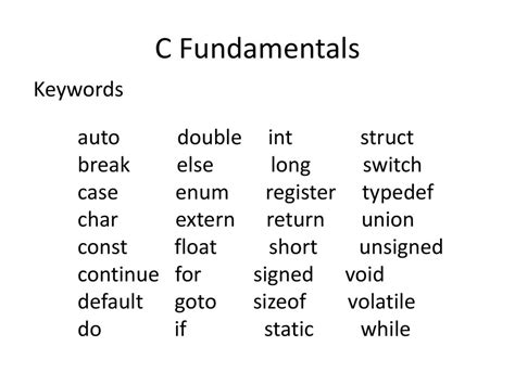 C Programming Basic Ppt Download