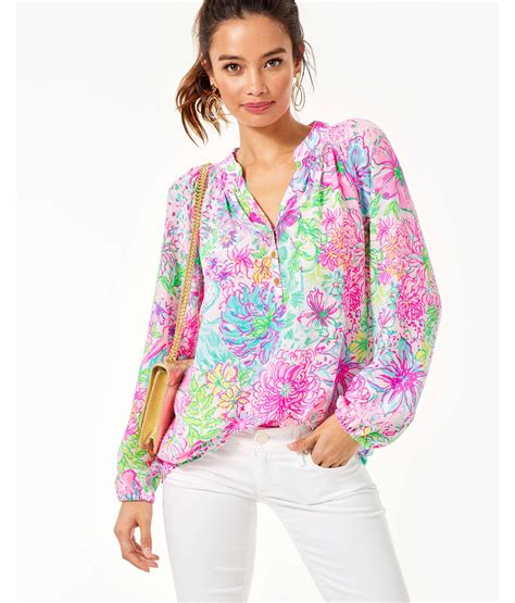 Lilly Pulitzer Elsa Silk Top Lyst