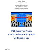 Activities In Computer Networking Lab 6 Series Of Labs Course Hero