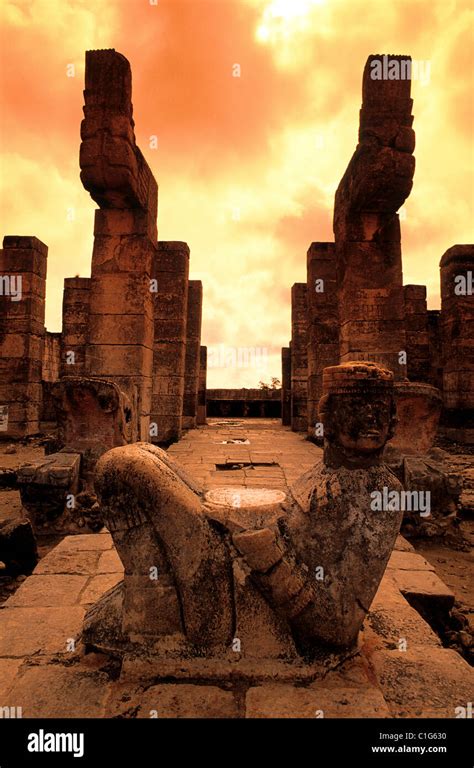 Mexico Yucatan State The Chac Mol Statue On Mayan Site Of Chichen Itza