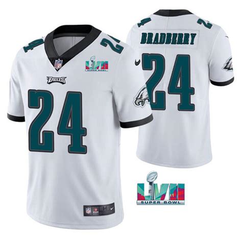 Mens Philadelphia Eagles 24 James Bradberry White Super Bowl Lvii