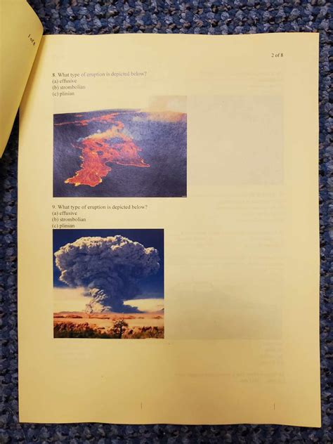 Solved 2 Of 8 8 What Type Of Eruption Is Depicted Below