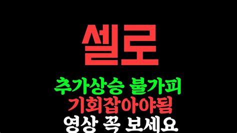 셀로 추가상승 불가피 12월 끝나기전 추가폭등은 불가피합니다 영상 꼭 보시고 매수하셔야합니다 셀로코인 셀로시세 셀로호재 셀로속보 Youtube