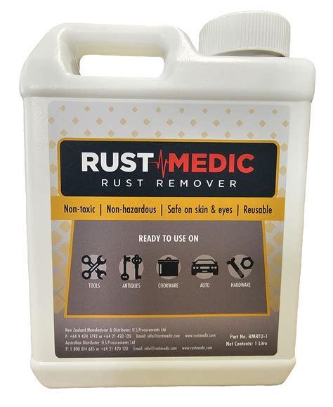 Rust Medic Non Hazardous Acid Free Rust Remover 1ltr Ready To Use Amazon Com Au Automotive