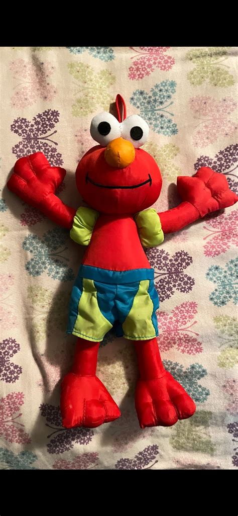 Sesame Street Elmo Pool And Bath Plush With Floaties Rare 4779346761
