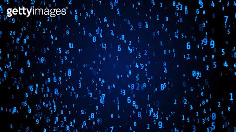 illustration abstract futuristic digital number element random code statistic binary cyber