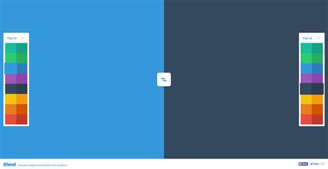 blend generate simple and beautiful css3 gradients color pallets