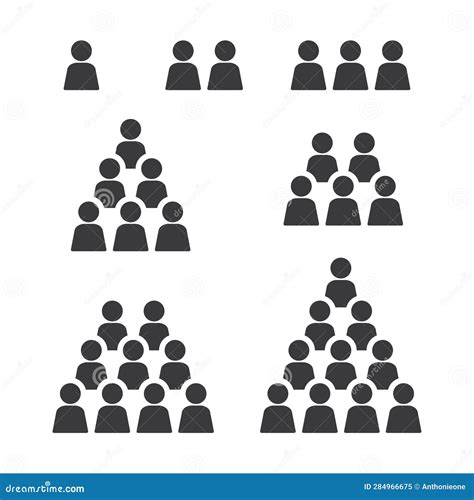 Grouping People Icon Set For Business Activity Symbol Vector