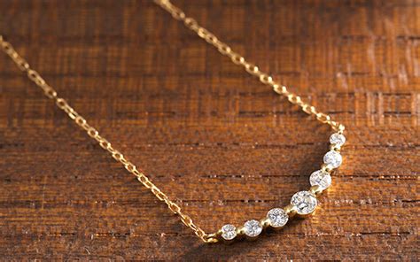 【楽天市場】ラインネックレス ダイヤモンド ネックレス K18 Wish ネックレス K18 18金 18k ゴールド ダイヤモンド ダイヤ