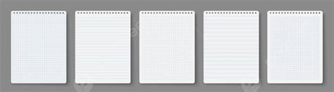 Notebooks Lined And Dots Paper Page Sketchbook Clean Line Mockup Vector Clean Line Mockup Png