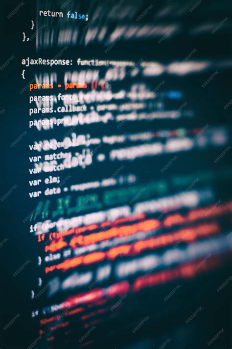 css javascript 및 html 사용 함수 소스 코드의 근접 촬영을 모니터링합니다 추상 it 기술 배경입니다