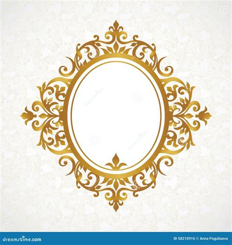 Vector Decorative Frame In Victorian Style Stock Vector Illustration