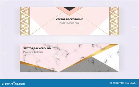 Geometric With Triangles Web Banners Modern Luxury And Fashion Designs