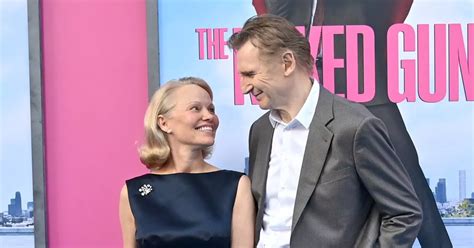 Liam Neeson Poses With Rarely Seen Sons And Pamela Anderson Amid