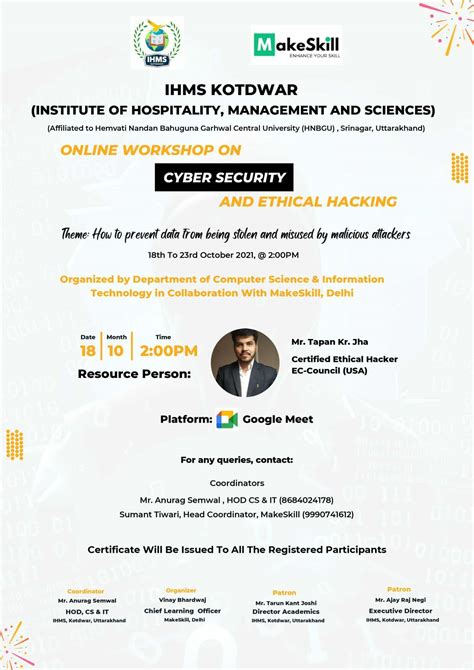Cyber Security And Ethical Hacking Training Ihms Kotdwar