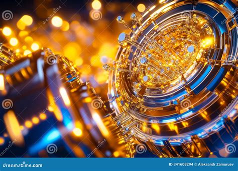 this artwork illustrates the advanced components of quantum computing with glowing circuits and