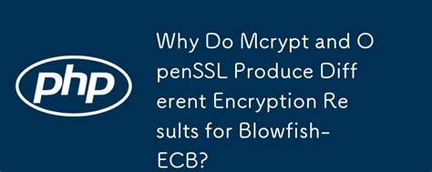 Why Do Mcrypt And OpenSSL Produce Different Encryption Results For