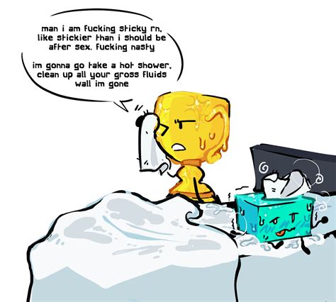 Rule 34 After Sex Animate Inanimate Annoyed Bed Bed Sheet Bedding Big Dom Small Sub Blue Blush