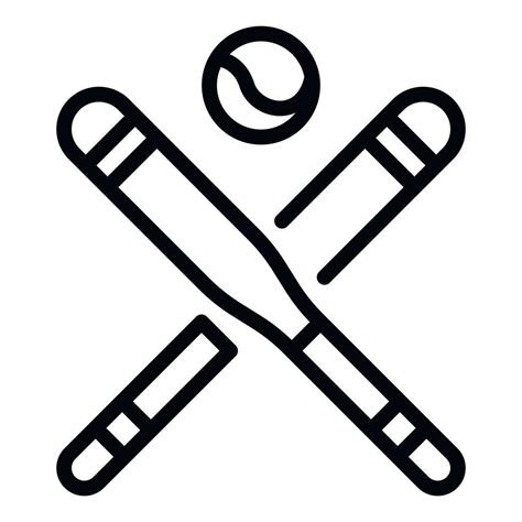 Esquema Del Dibujo De Un Bate De Béisbol