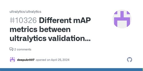Different Map Metrics Between Ultralytics Validation And Pycocotools
