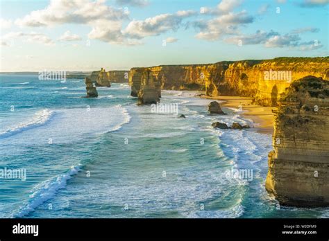 Twelve Apostles Marine National Park At Sunsetgreat Ocean Road At Port