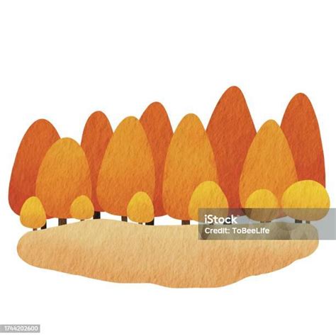 추상 가을 소나무 잔디 들판 초원 테두리 그림 장식 위한 가을 옥외 Landscpae 0명에 대한 스톡 벡터 아트 및 기타 이미지 Istock