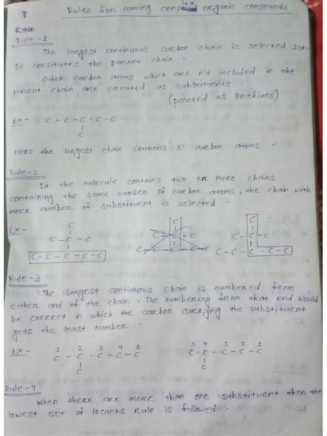 Organic Compounds Rules Pdf