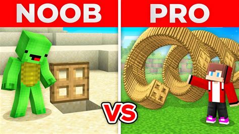 JJ And Mikey NOOB Vs PRO LONGEST SPIRAL TRAPDOOR In Minecraft Maizen YouTube
