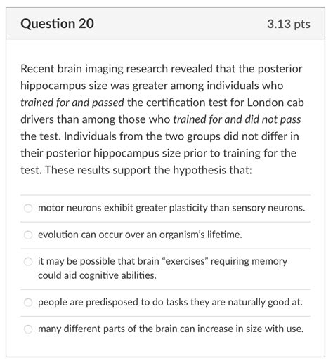 Solved Recent Brain Imaging Research Revealed That The