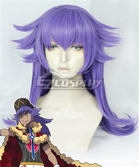 PM PM Sword And PM Shield Leon Purple Cosplay Wig