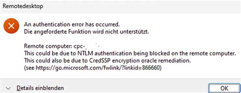An Authentication Error Has Occured Microsoft Dev Box Patrick S Blog