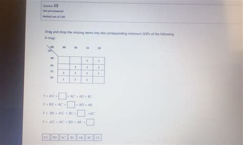 Solved Drag And Drop The Missing Terms Into The