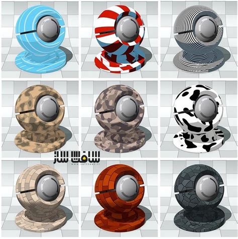 متریال های آماده cel shader برای cinema 4d سافت ساز