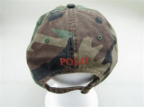 Vintage Polo Ralph Lauren Hat Camouflage Camo Adjusta Gem